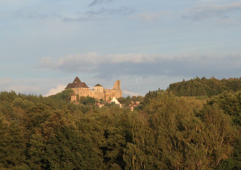 Lipnice castle stock photo. Image of wall, cloud, deffending - 80450516