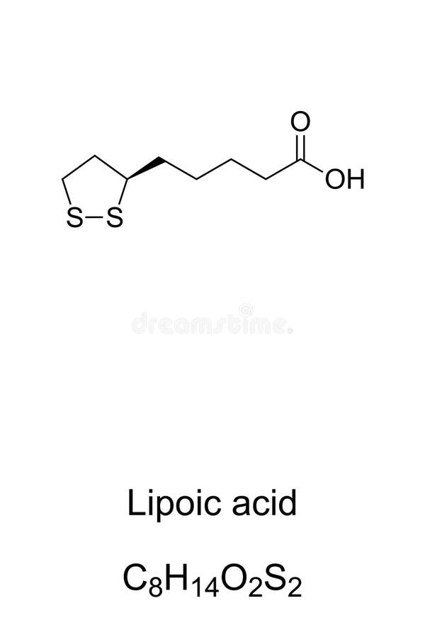 Lipoic Acid, LA, ALA, Alpha Lipoic, Thioctic Acid, Lipoate Molecule. it ...