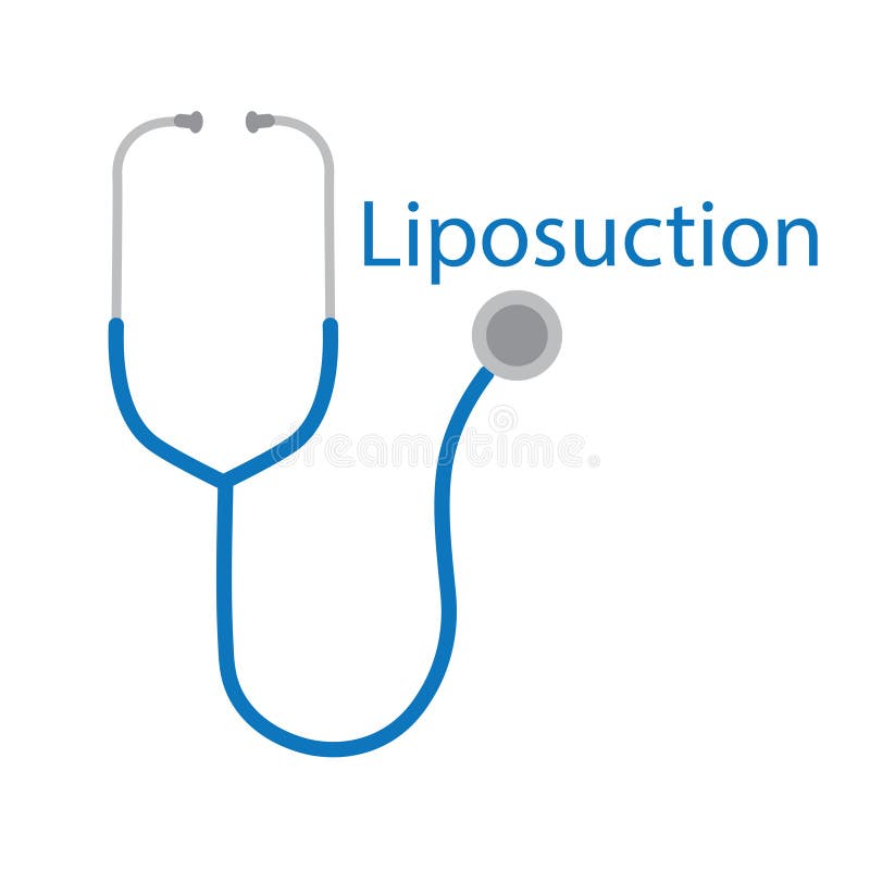 Liposuction Word and Stethoscope Icon Stock Vector - Illustration of ...