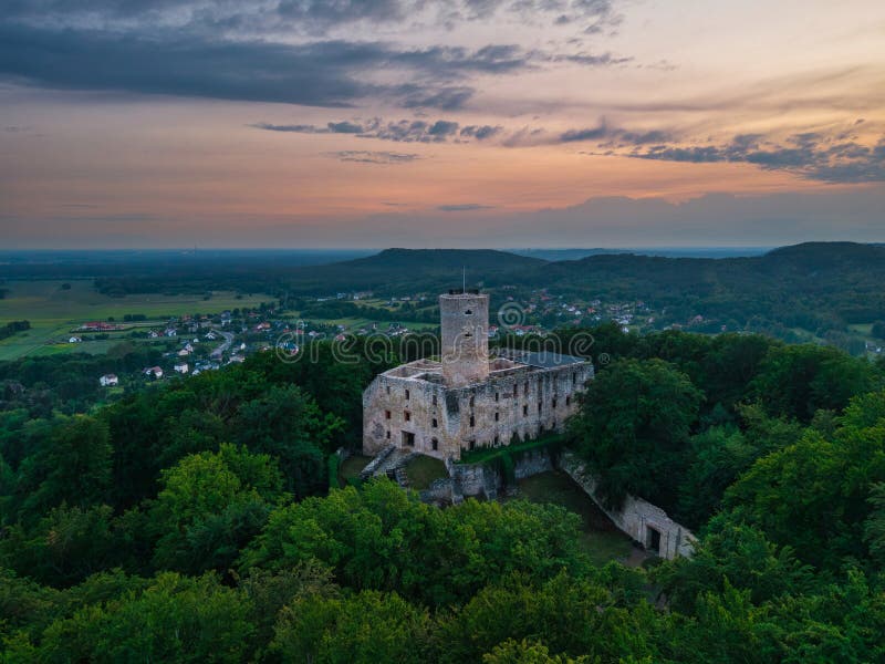Lipowiec Castle in Babice. the Eagles Nests Trail Stock Photo - Image ...