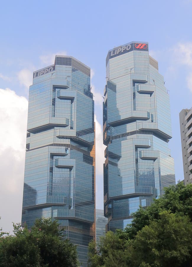 Lippo Building Bond Centre Twin Tower Skyscraper Complex in Hong Kong ...