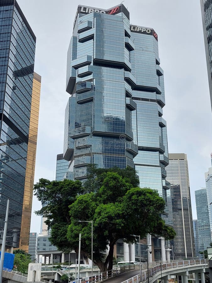Lippo Centre Facade in Central, Hong Kong Editorial Photography - Image ...