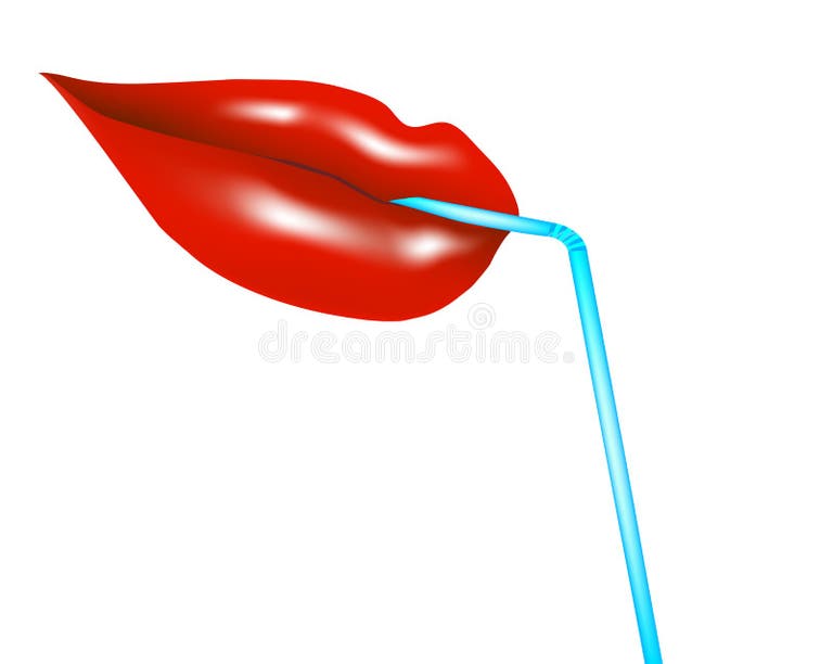 Lips Straw Stock Illustrations – 275 Lips Straw Stock Illustrations ...