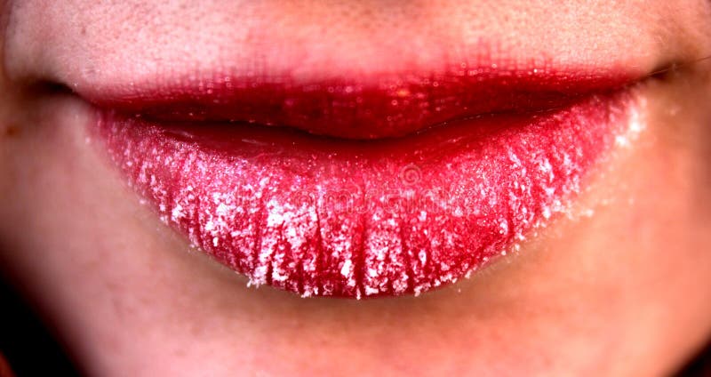 Lips stock image. Image of shugar, cold, lips, snow, white - 23304685