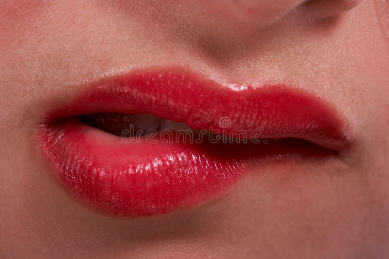 Woman Lips in Disgusting Grimace Stock Photo - Image of flirting, human ...