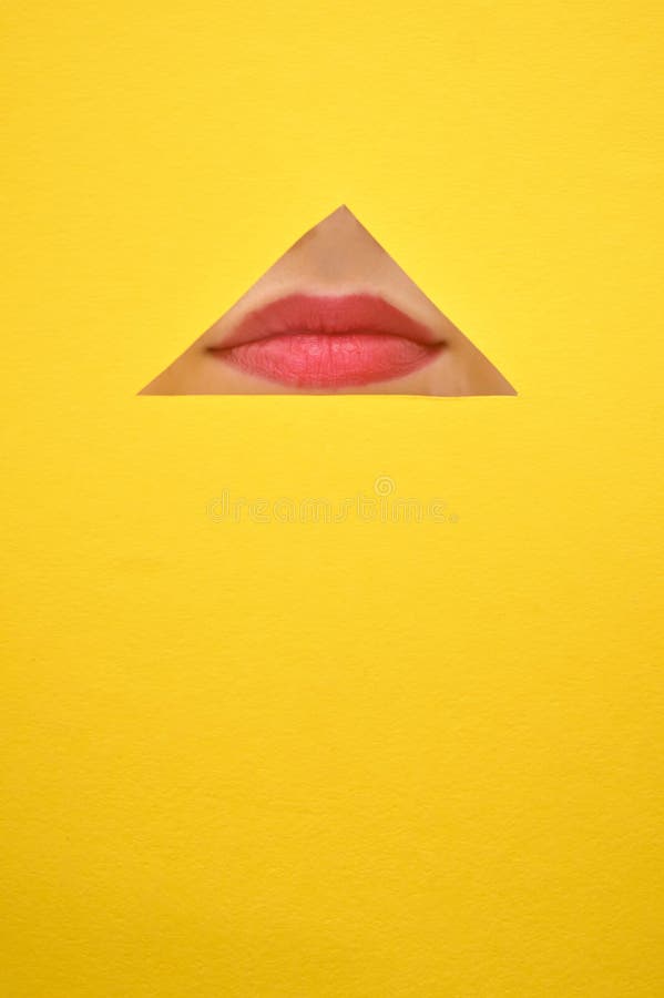 Lips, Body Part in a Triangle Stock Photo - Image of teen, angle: 200015978