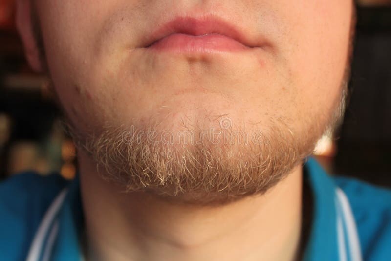 Lips and Chin the Young Man Stock Photo - Image of attractive, face ...