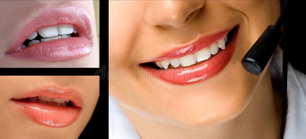 Lips collage stock image. Image of makeup, glossy, healthy - 16967113