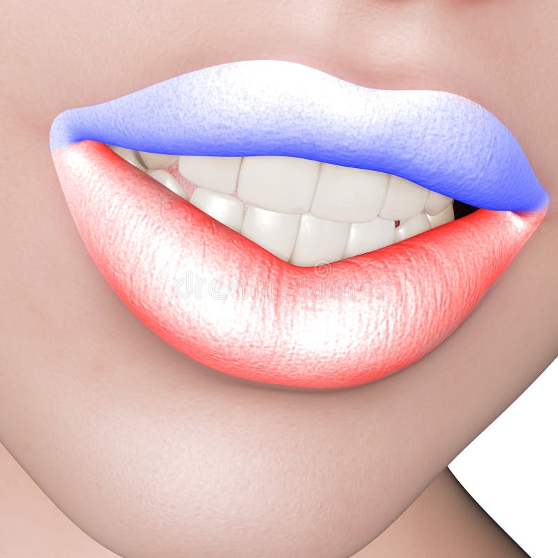 Lips colored. stock illustration. Illustration of blues - 54693042