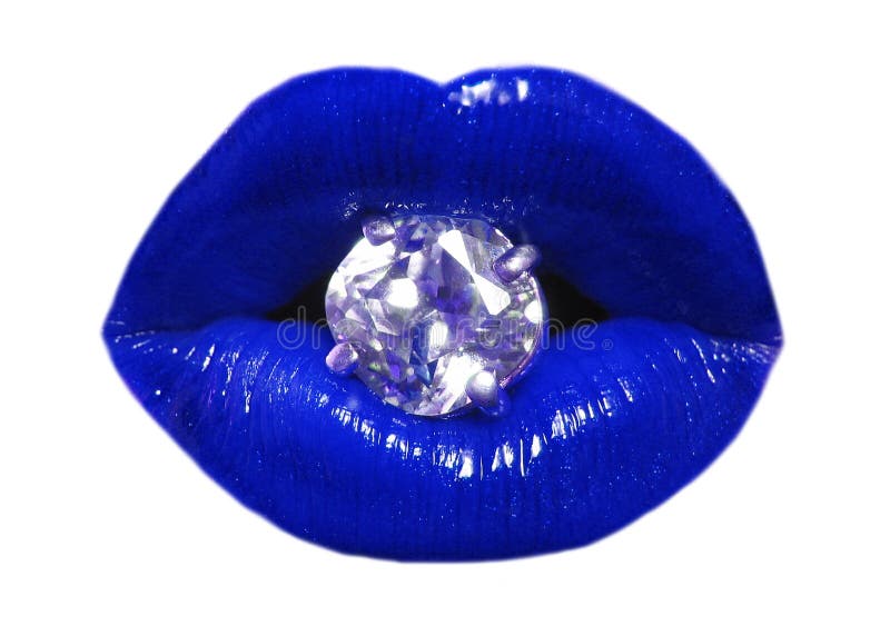 Lips and diamond stock image. Image of beautiful, rich - 3134925