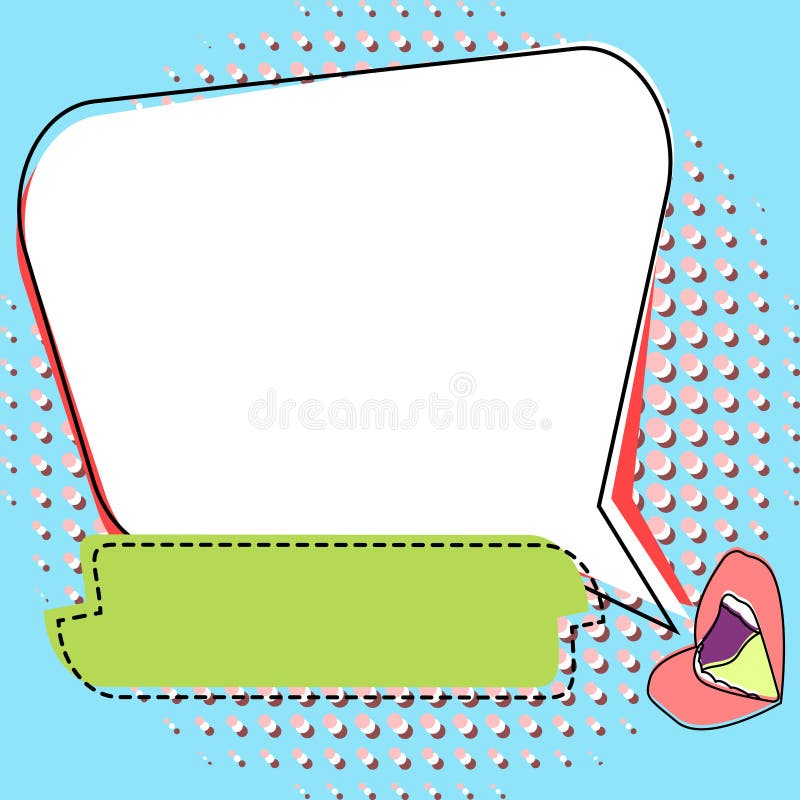 Lips Drawing Sharing Positive Comments and Good Reactions through ...