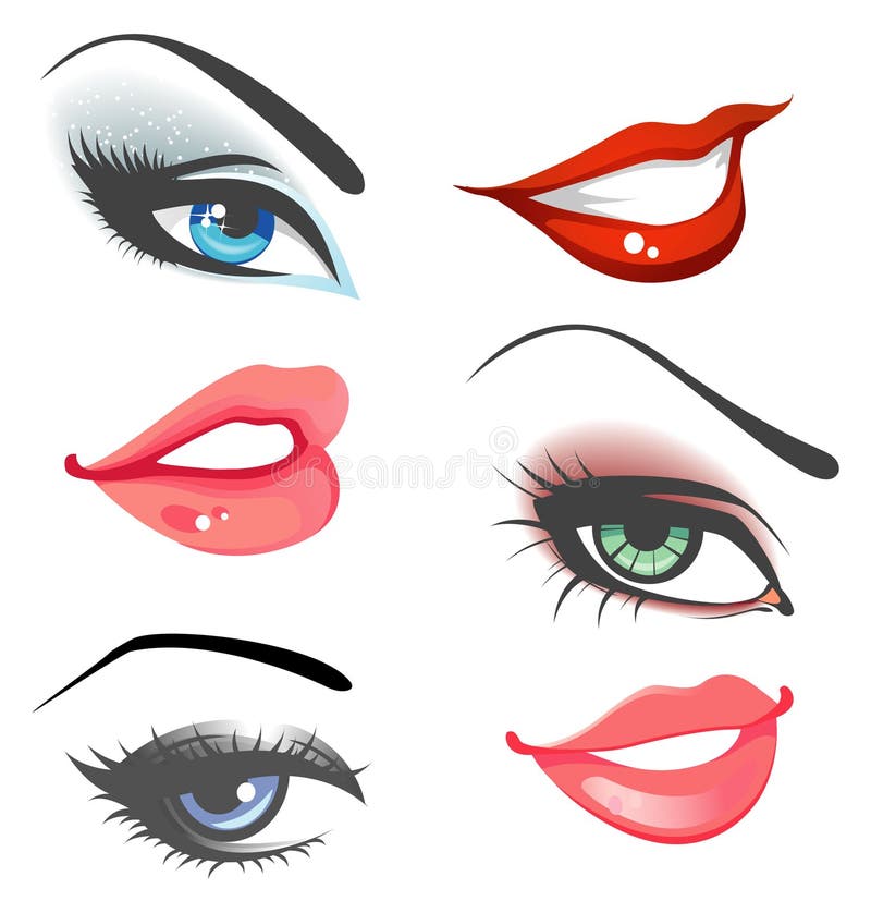 Set of eyes stock vector. Illustration of eyesight, glance - 9576467