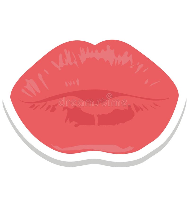 Lips, Female Lips Vector Icon Editable Stock Vector - Illustration of ...