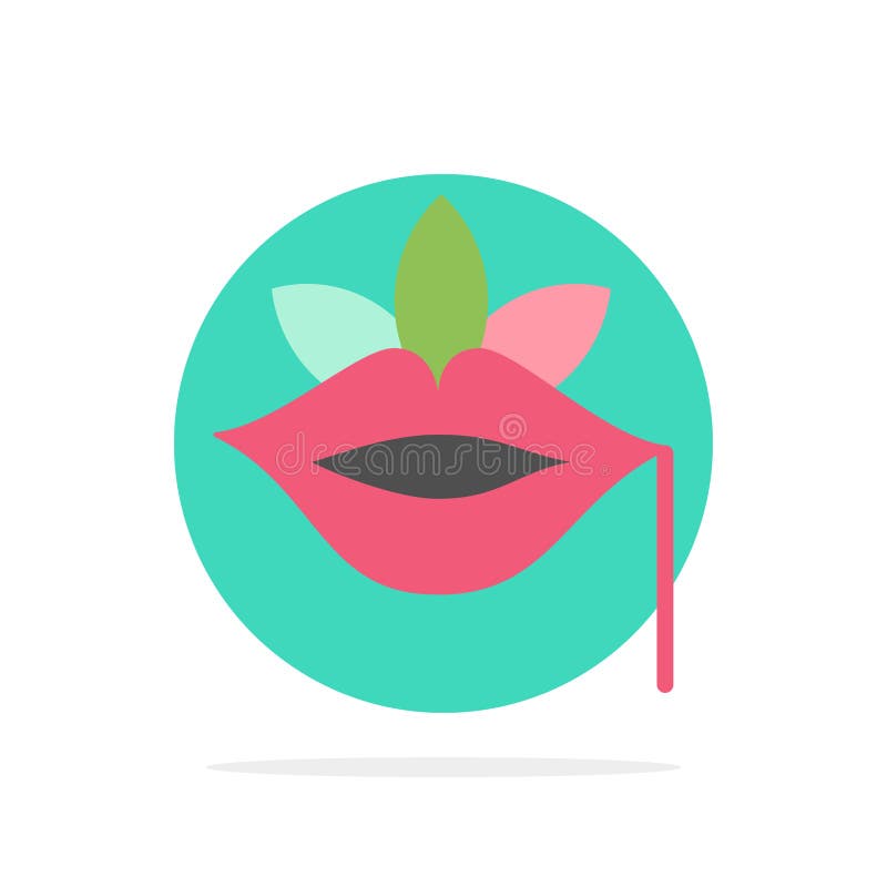 Lips, Flower, Plant, Rose, Spring Abstract Circle Background Flat Color ...