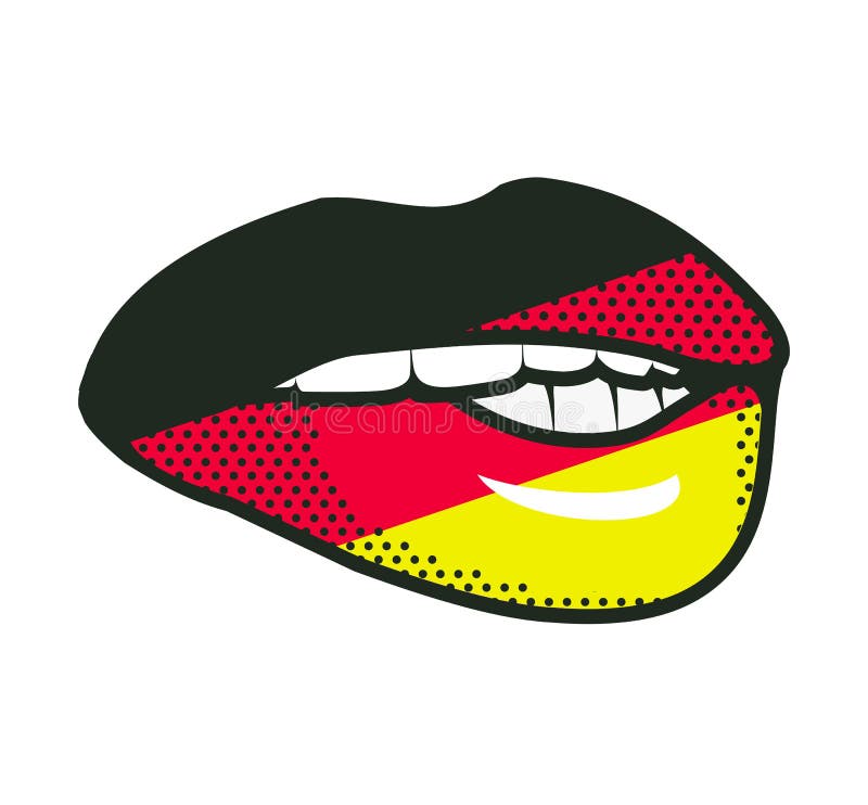 Lips German flag stock vector. Illustration of german - 96652916