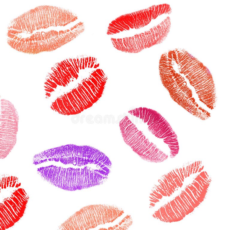 Lips imprints background stock image. Image of moist, shiny - 7855739
