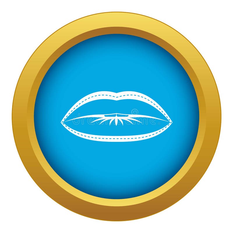 Lips Lines Drawn Around Icon White Stock Illustrations – 8 Lips Lines ...