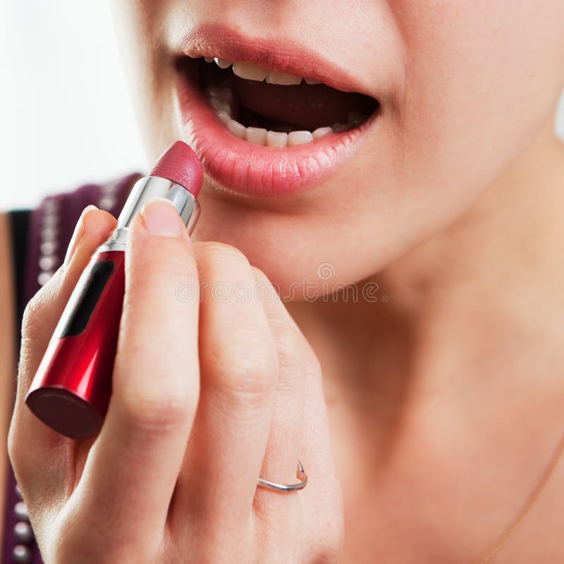Lips and lipstick stock image. Image of mouth, female - 19907019