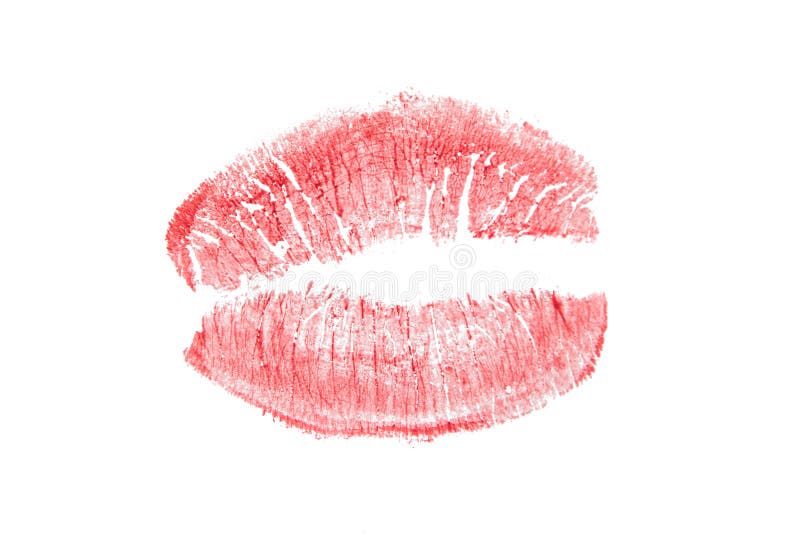 Lips with lipstick mark stock illustration. Illustration of love - 69402421