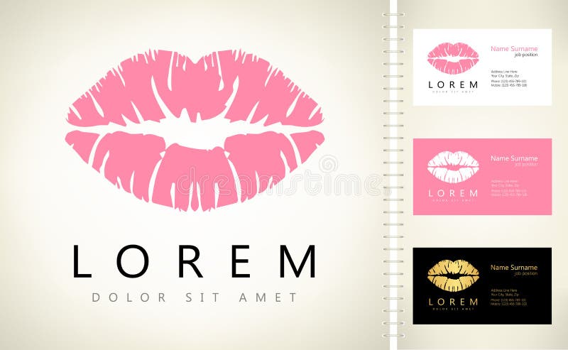 Red Lips, Logo for the Beauty Salon. Permanent Makeup Stock Vector ...