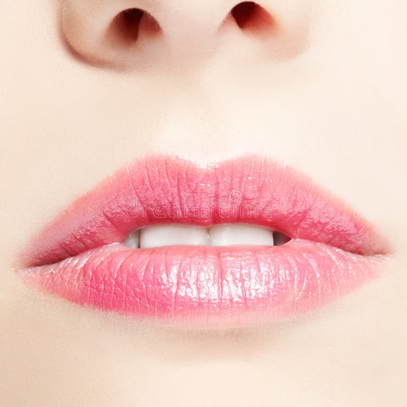 Making up lips contour stock photo. Image of colorful - 6390402