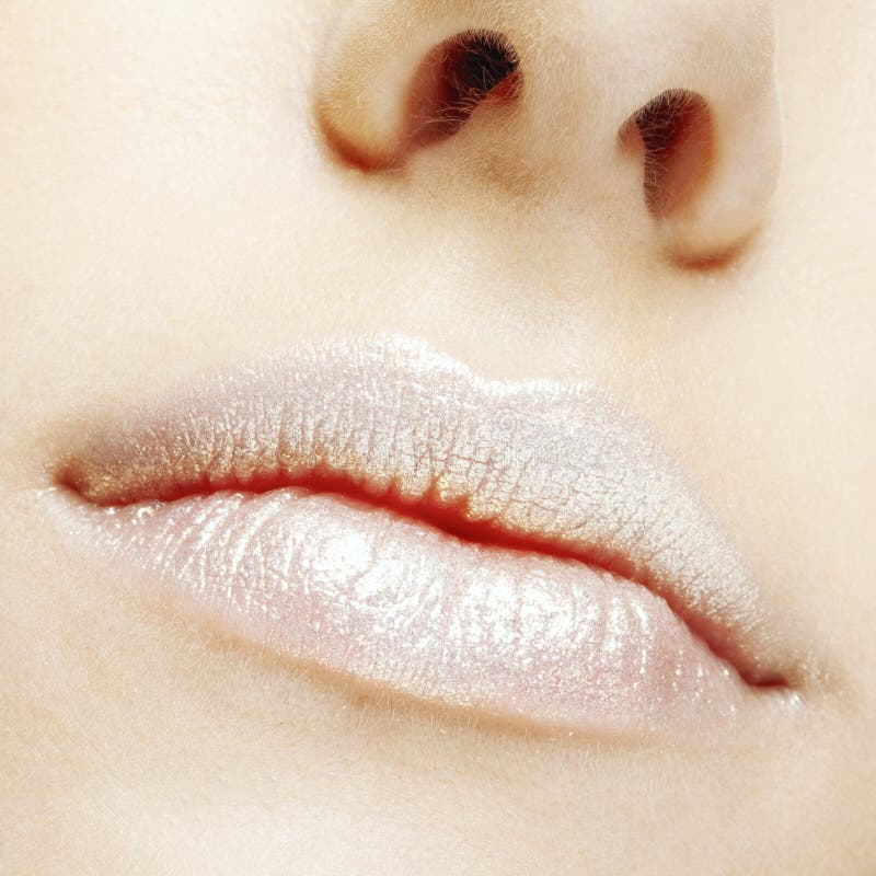 Lips makeup stock image. Image of posing, portrait, stylish - 43940763