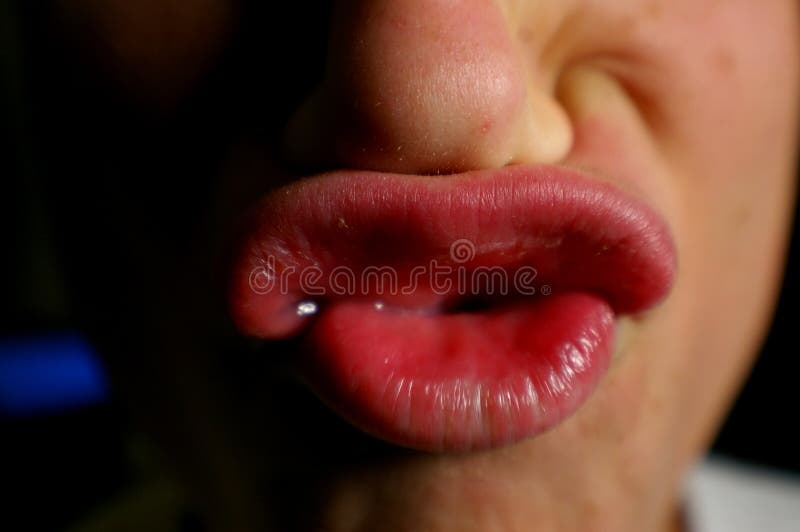 Lips making funny face stock photo. Image of kisses, children - 700194