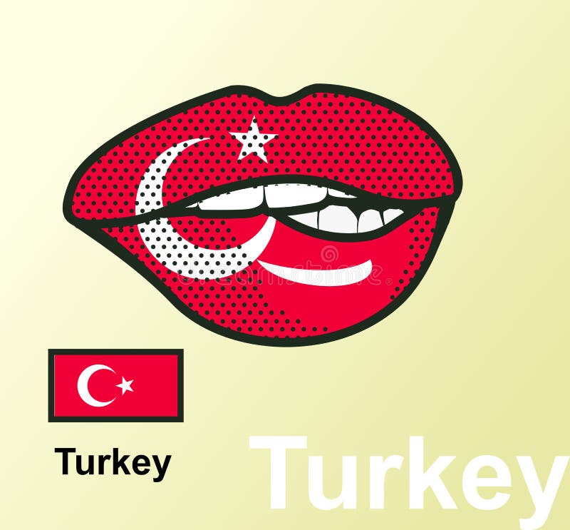 Lips with national flag stock vector. Illustration of business - 98833662