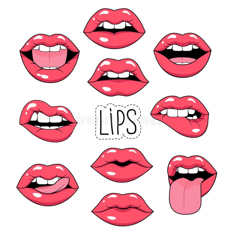 Lips 90s Stock Illustrations – 2,249 Lips 90s Stock Illustrations ...