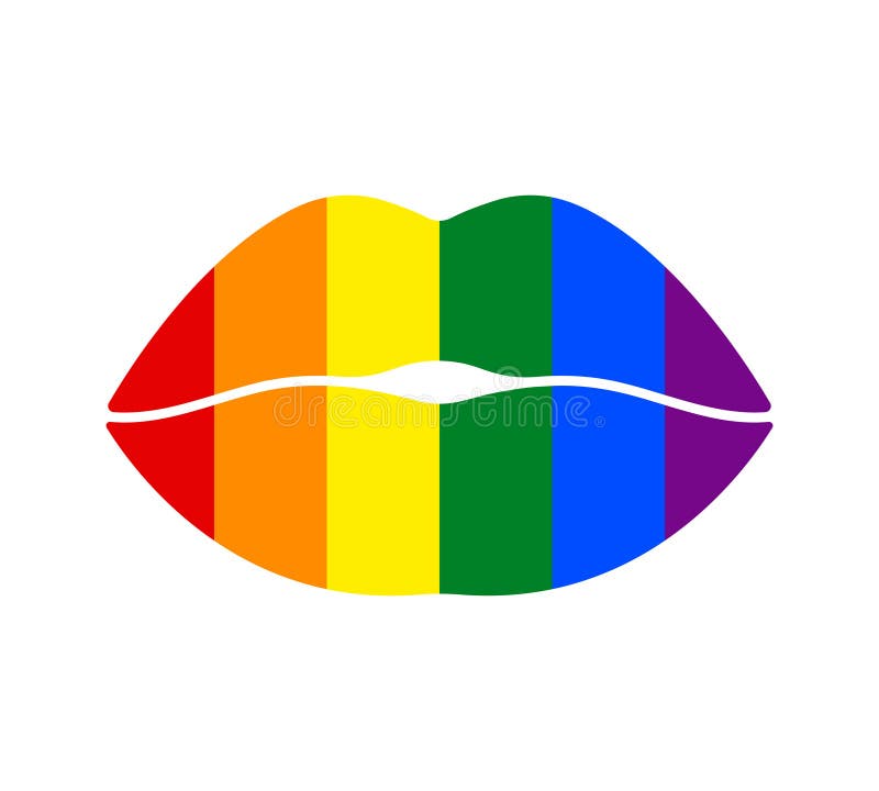Lips Pride Lgbt Vector Icon Lesbian Gay Bisexual Transgender Concept