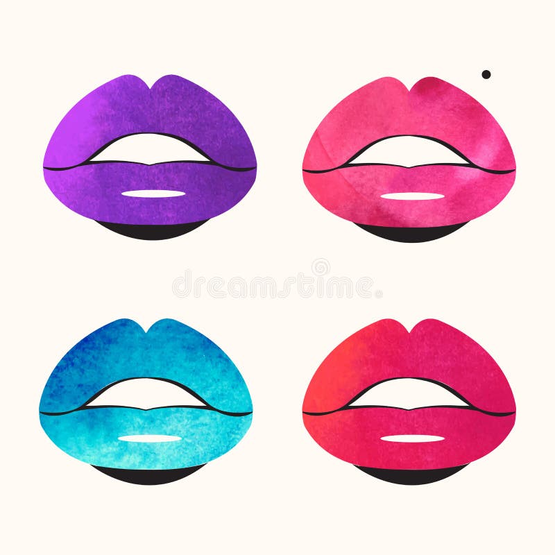 Lips_Print_of_lips_Vector_illustration Vektor Abbildung - Illustration ...