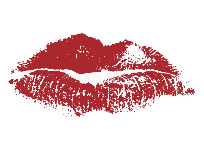 Lips, Red Lipstick Kiss. Vector Illustration Stock Vector ...