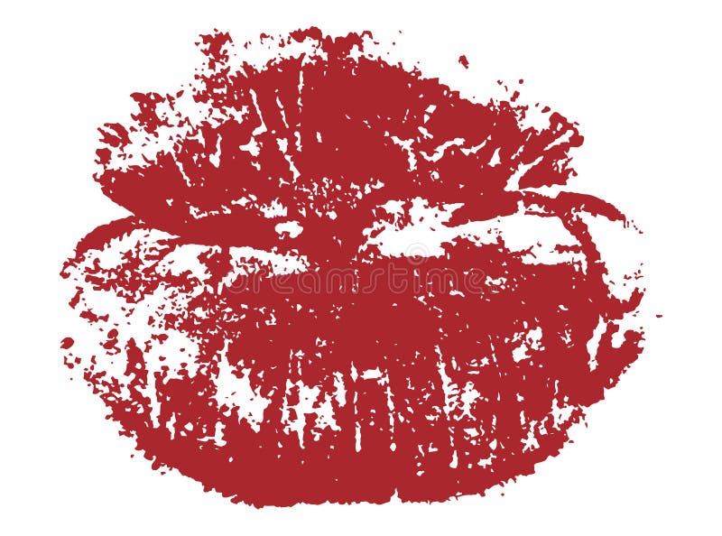 Lips, Red Lipstick Kiss. Vector Illustration Stock Vector ...