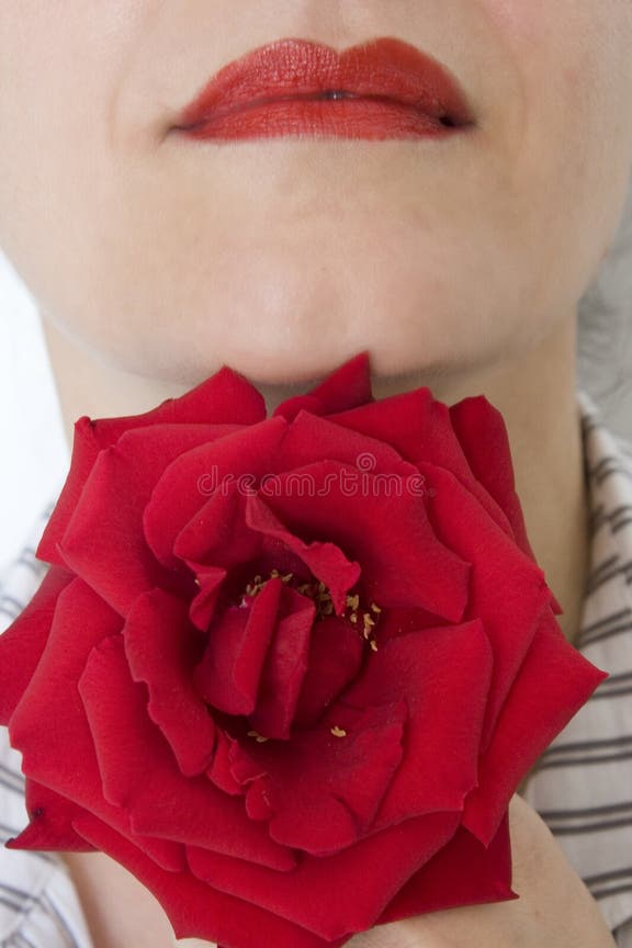 Lips and rose stock image. Image of customer, consumer - 7196819