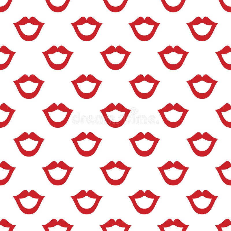 Lips Seamless Texture Pink Color Stock Vector - Illustration of lover ...