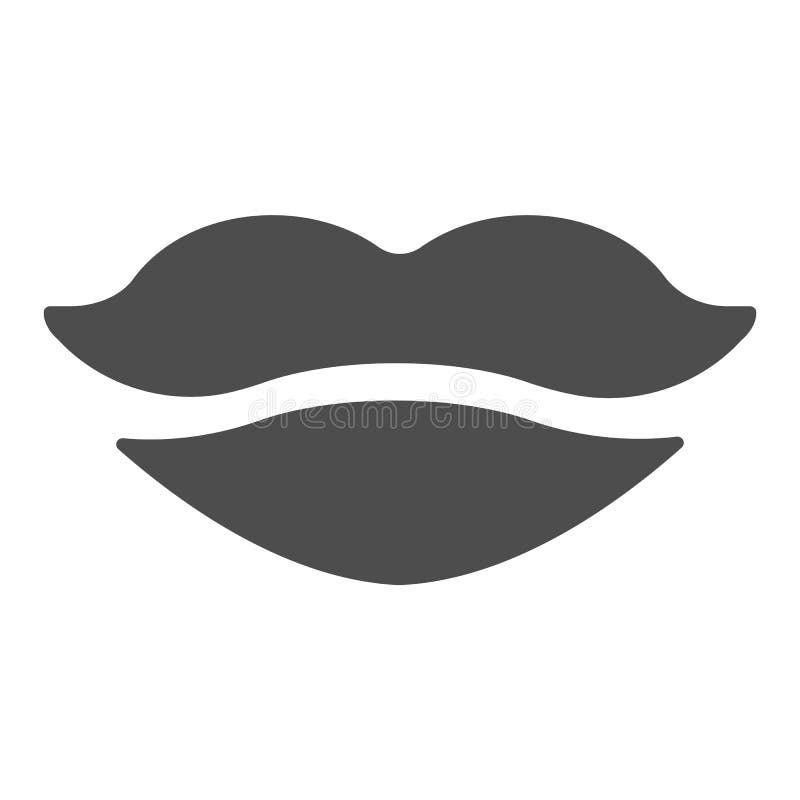 Lips Solid Icon. Mouth Vector Illustration Isolated on White Stock ...