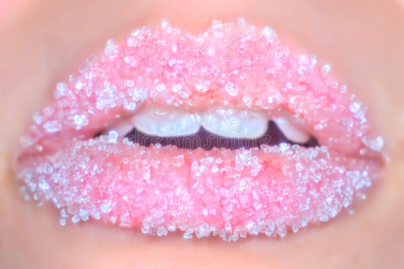 Lips in sugar stock image. Image of sugar, lips, girl - 22996655
