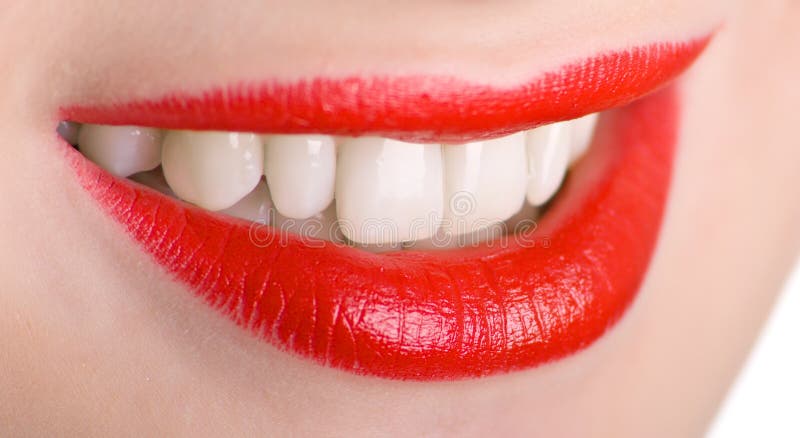 Lips and teeth stock image. Image of femininity, makeup - 7809535