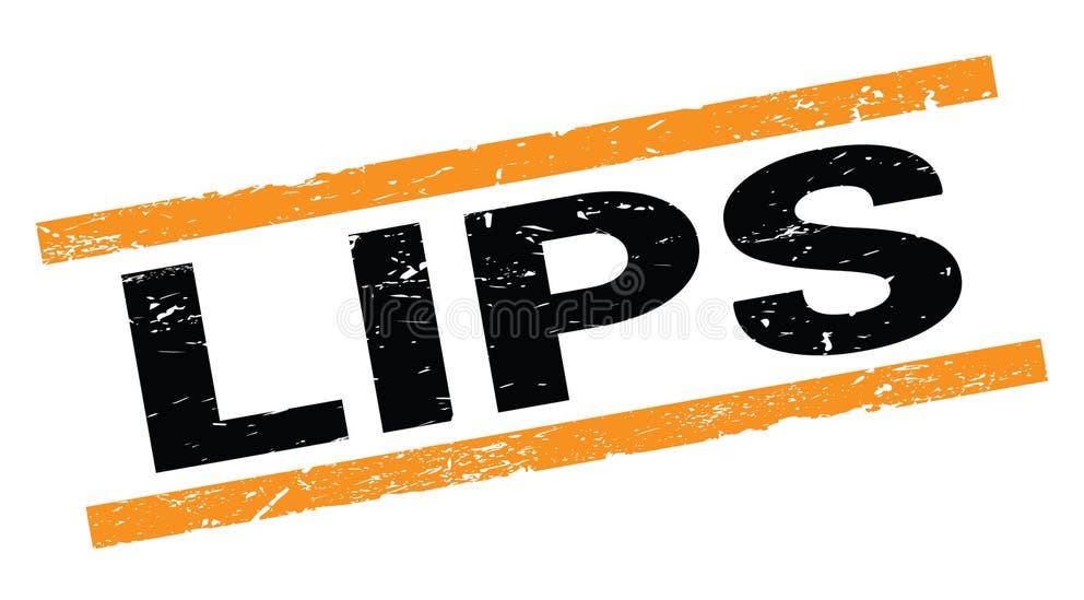 LIPS Text on Orange Rectangle Stamp Sign Stock Illustration ...