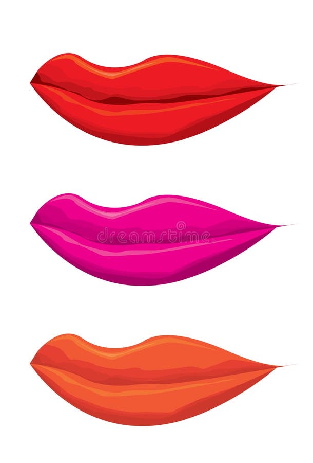 Lips Vector Illustration Isolated on White Background Stock Vector ...
