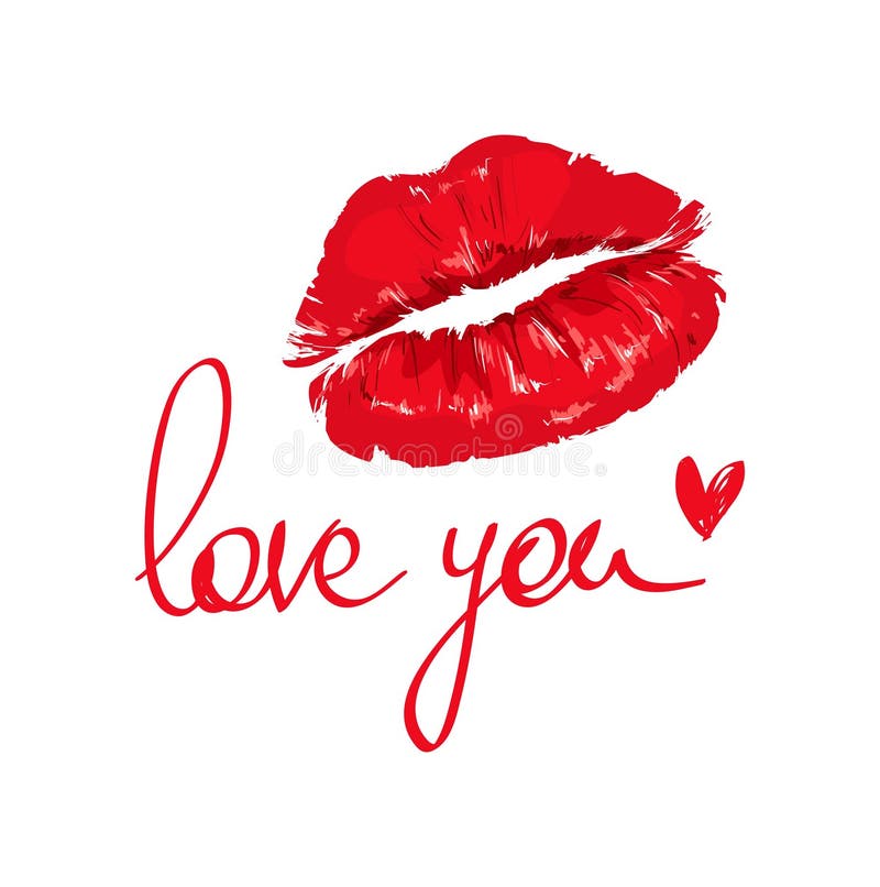 Female Tongue Liking Glossy Lips Vector Illustration Isolated on White ...