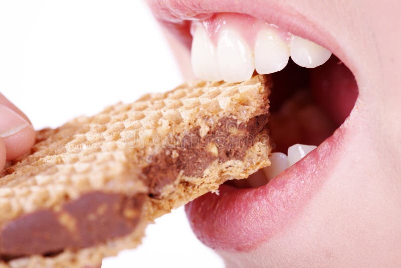 Woman eating kebab stock photo. Image of european, joyful - 4841138