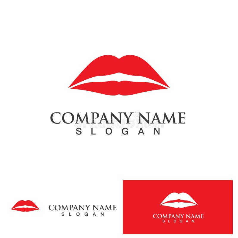 Lips Woman Logo and Symbol Vector Stock Vector - Illustration of style ...