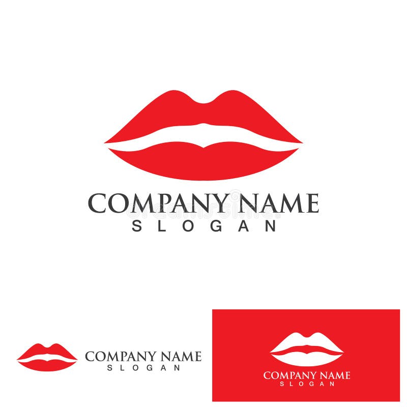 Lips Woman Logo and Symbol Vector Stock Vector - Illustration of logo ...