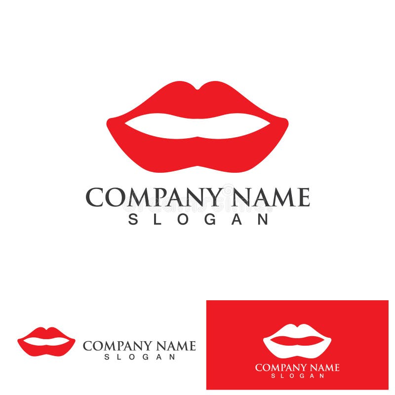 Lips Woman Logo and Symbol Vector Stock Vector - Illustration of style ...