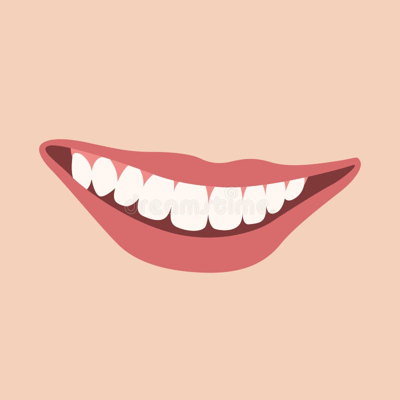 Lips Women Vector Illustration Flat Style Front Stock Vector ...