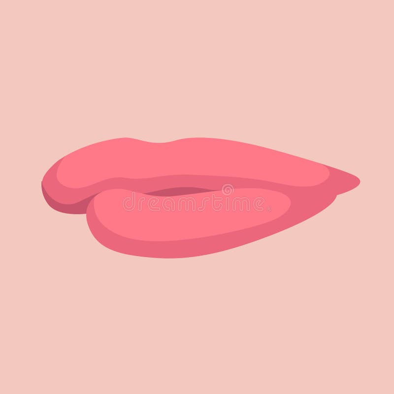 Lips Women Vector Illustration Flat Style Front Stock Vector ...