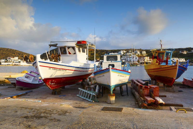 Lipsi Island. editorial stock photo. Image of fishing - 90149093