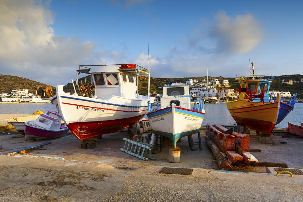 Lipsi Island. editorial stock photo. Image of fishing - 90149093