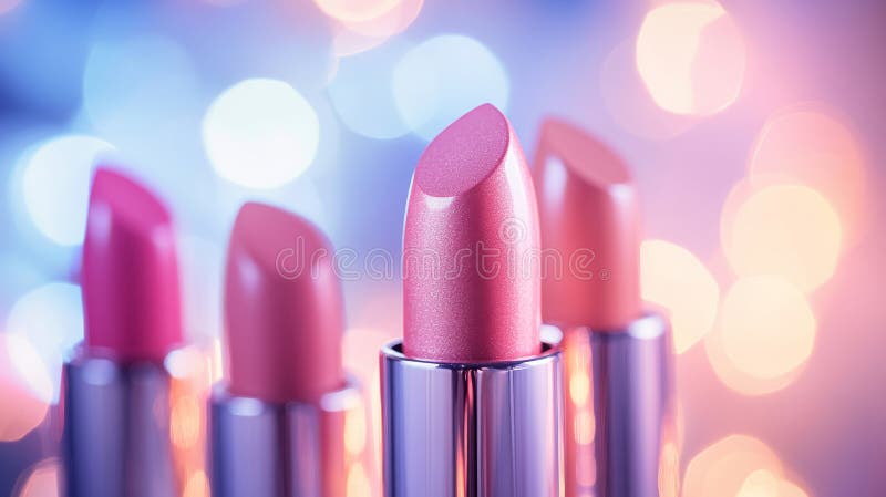 The Lipstick Background in the Cosmetics, Perfumes, and Makeup Section ...